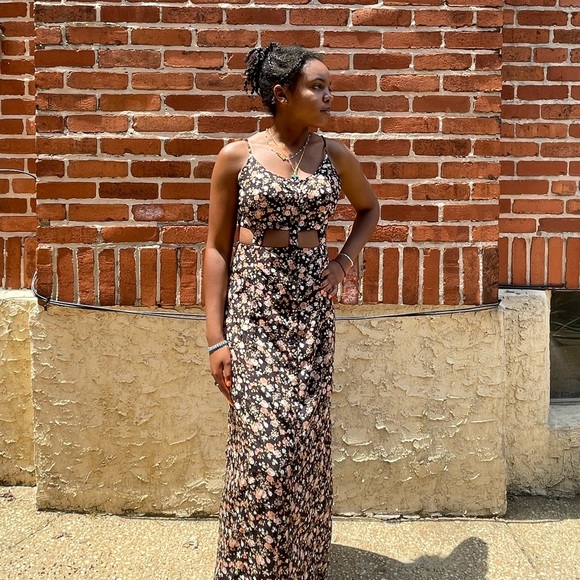 Pins & Needles | Dresses | Pins And Needles Purple Dress With Floral ...